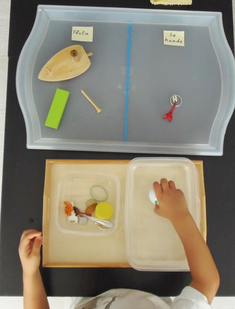 Flota o se hunde? – Floats or sinks? – Montessori en Casa