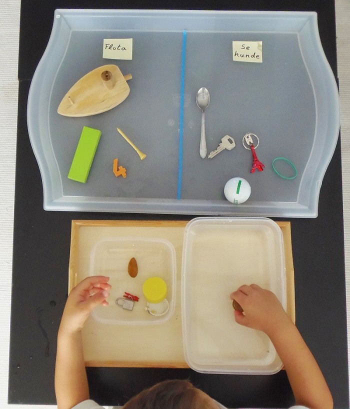 Flota o se hunde? – Floats or sinks? – Montessori en Casa