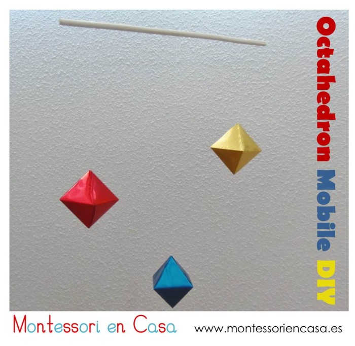 Móvil de bebé «Octaedros» (Tutorial) – DIY «Octahedron» baby mobile ...